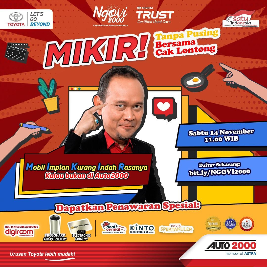 Mikir Tanpa Pusing Bersama Cak Lontong – Sales Dealer Resmi Toyota Bandung